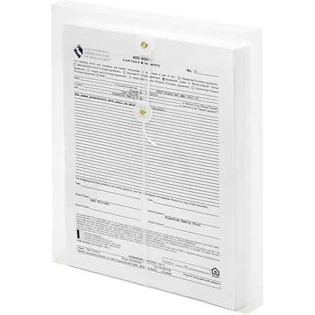 Amazon.com : Lion String-A-Long Clear Poly Envelopes with Gusset ...