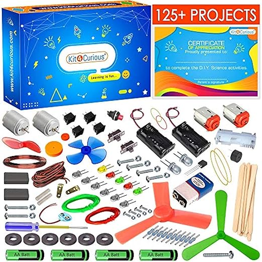 Buy kit4curious 125 projects diy activity science electronics starter ...