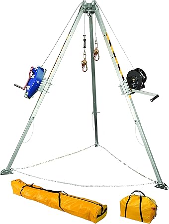 FallTech 7509 Confined Space Tripod Kit - Tripod Kit with 7276 Tripod ...