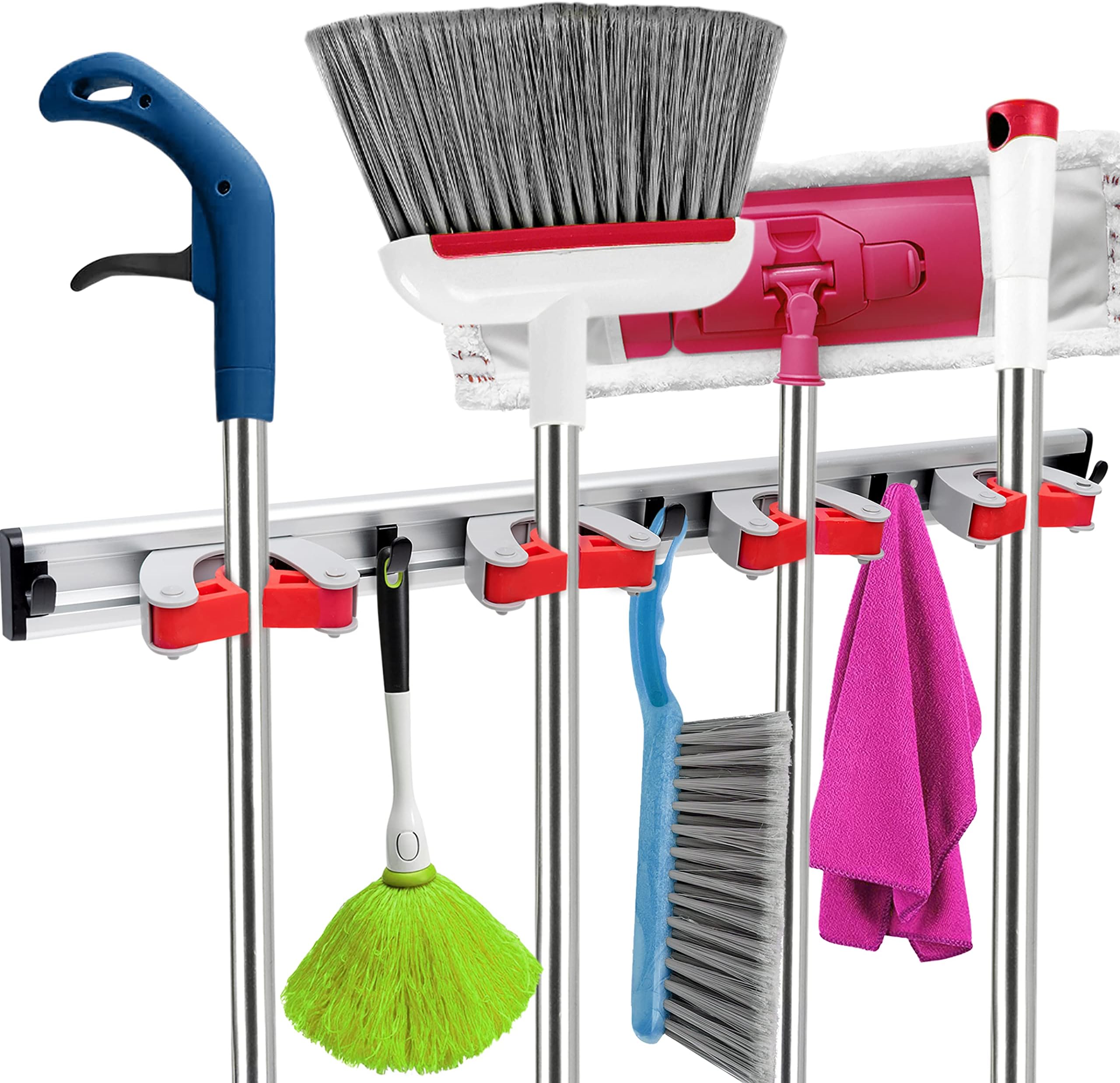 Amazon.com: PrimZooty Pull Out Broom Holder, Multifunctional Slide ...