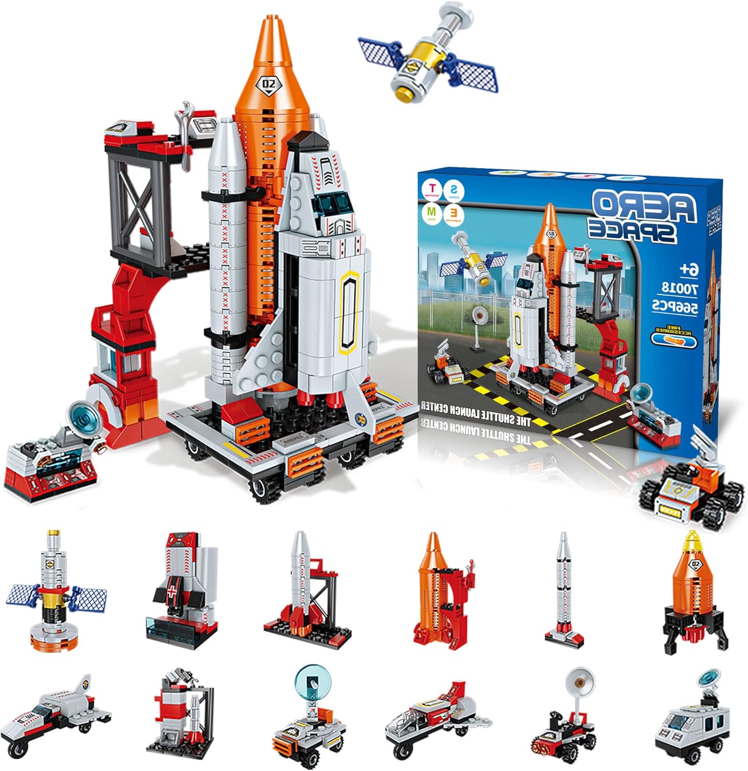 Amazon.com: TrainYaBrain Space Exploration Toys, Shuttle Toys Building ...