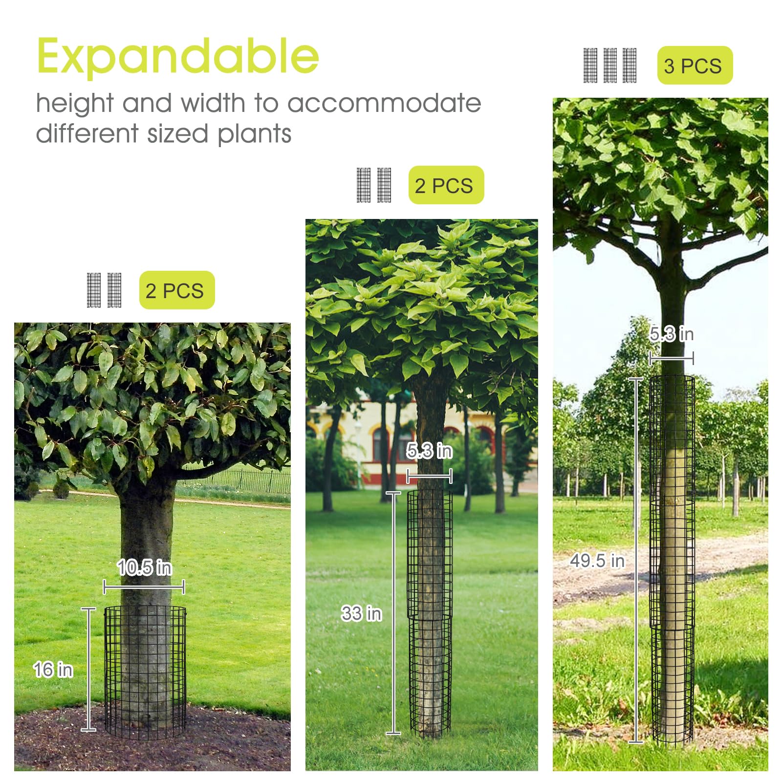 Snapklik.com : RIFNY Tree Trunk Protector Guard, Metal Tree Guards Bark ...