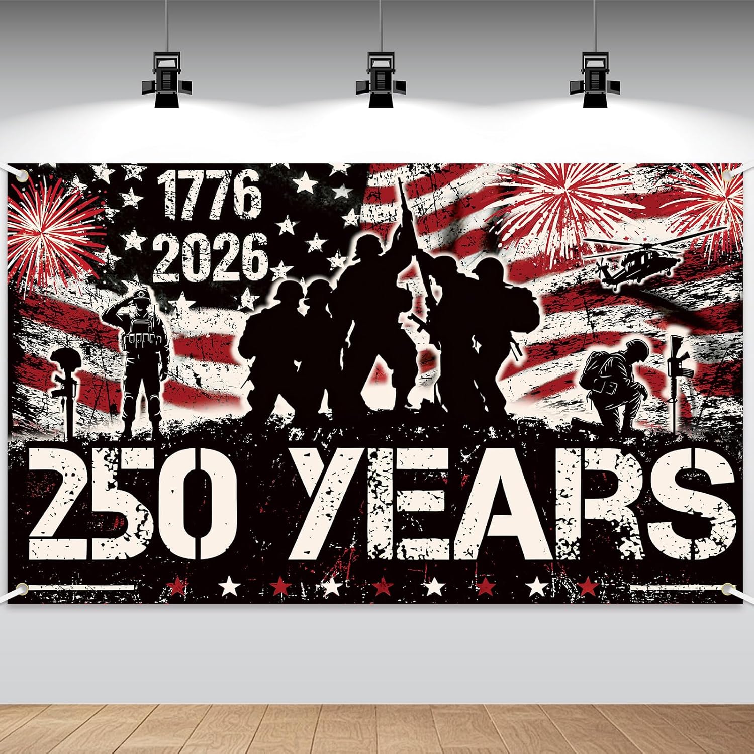 Amazon.com: Tiamon 250 Years Birthday Decoration, 3.6 x 6 Ft American ...