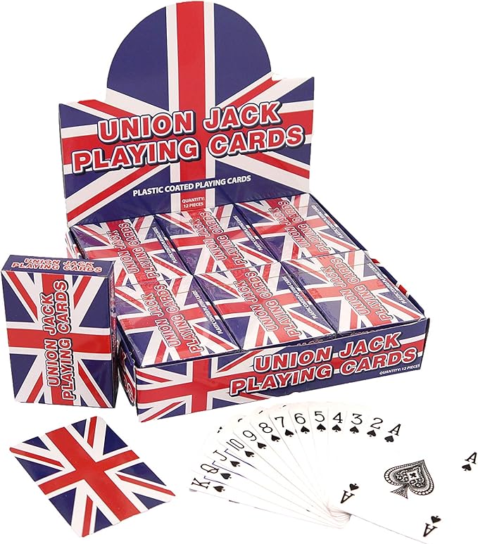 12 Packs of Laminated Playing Cards Union Jack : Amazon.co.uk: Toys & Games