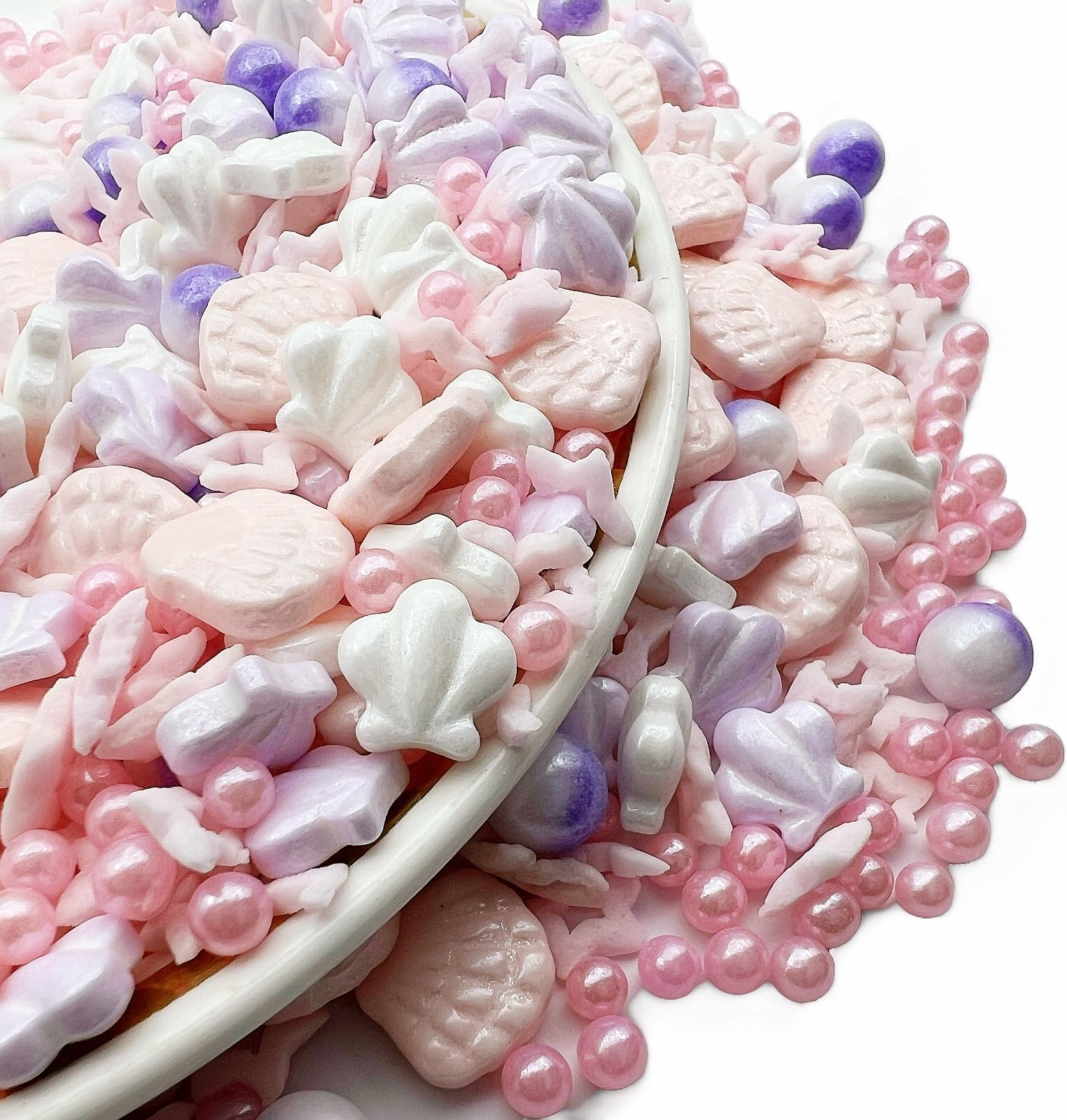 Amazon.com: SE Si&Moos Pink Edible Sea Shell Sprinkles for Decorating ...