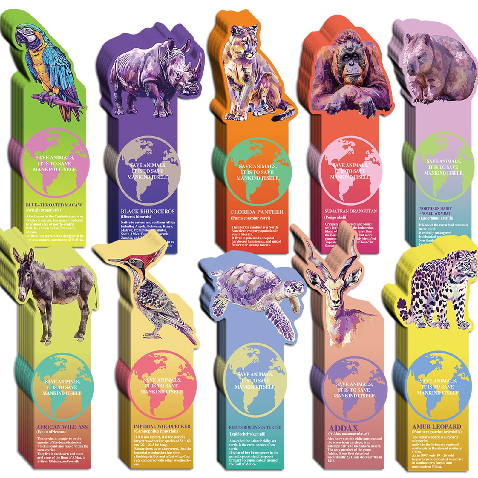 Amazon.com: 40 PCS Animal Bookmarks, Kids Bookmarks,Bookmarks for ...