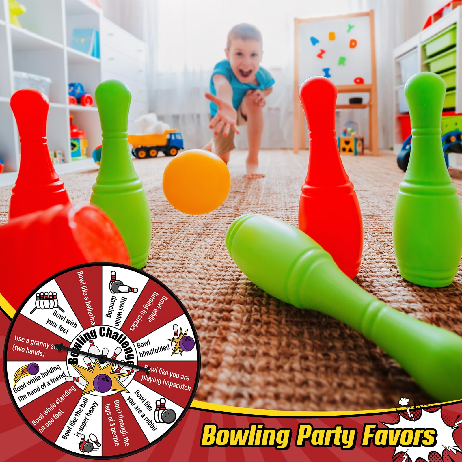 Snapklik.com : Bowling Challenge Game Spinner For Mini Party Favors ...