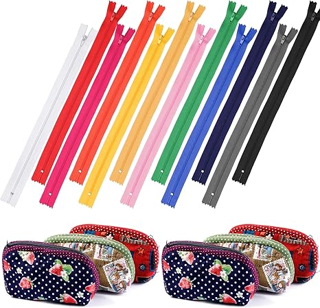 Amazon.com: Zeyune 72 Pcs Bulk Nylon Zippers 12 Inches Nylon Coil ...