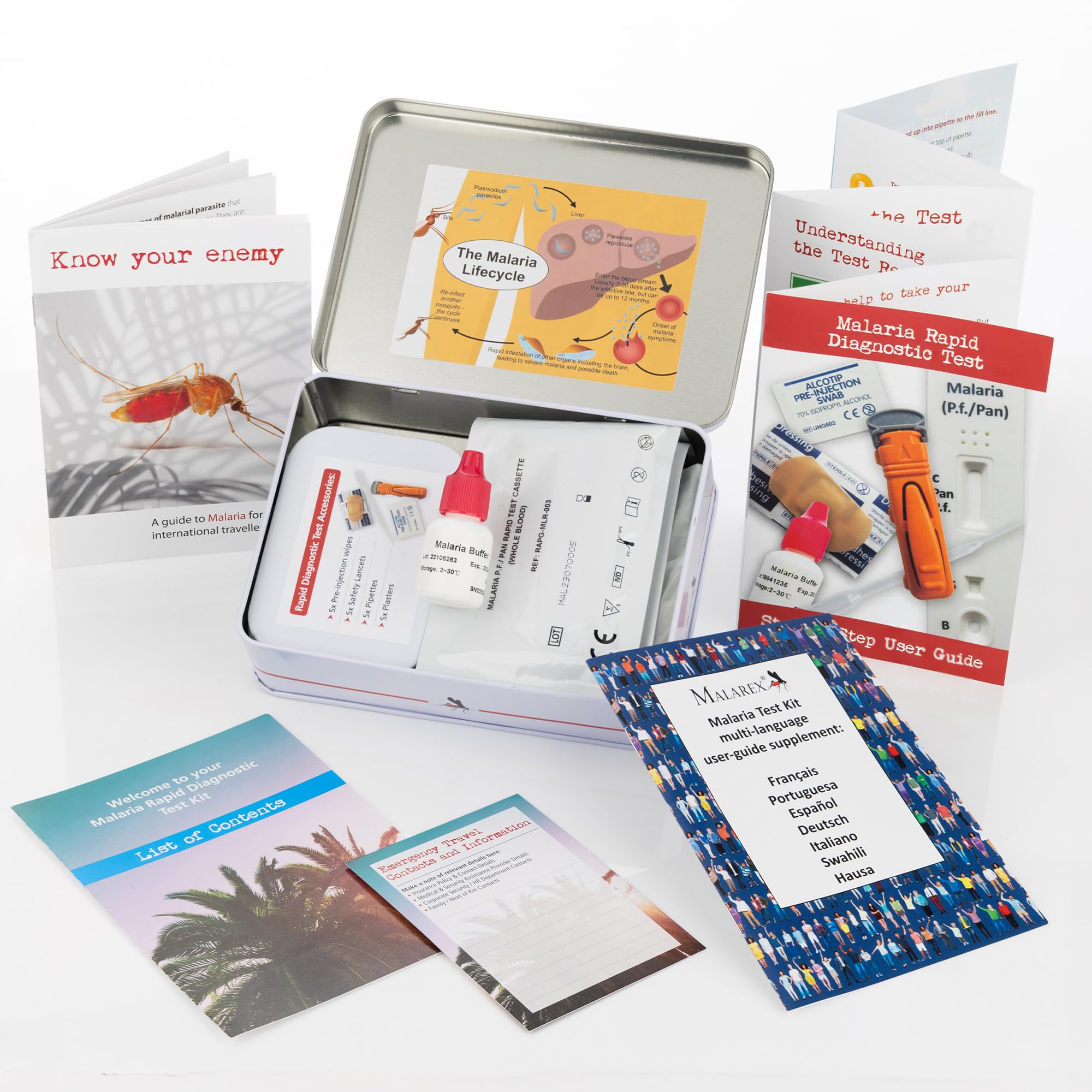 Malaria Diagnostic Test Kit for International Travellers. 3 Tests and ...