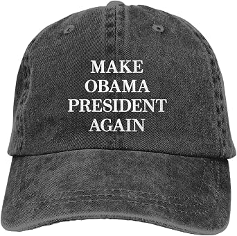 Renzund Make Obama President Again Hat Funny Distressed Denim Baseball ...