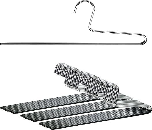 MAWA Trouser Series Open Ended Hanger for Pants – Nonslip, Space Saving ...