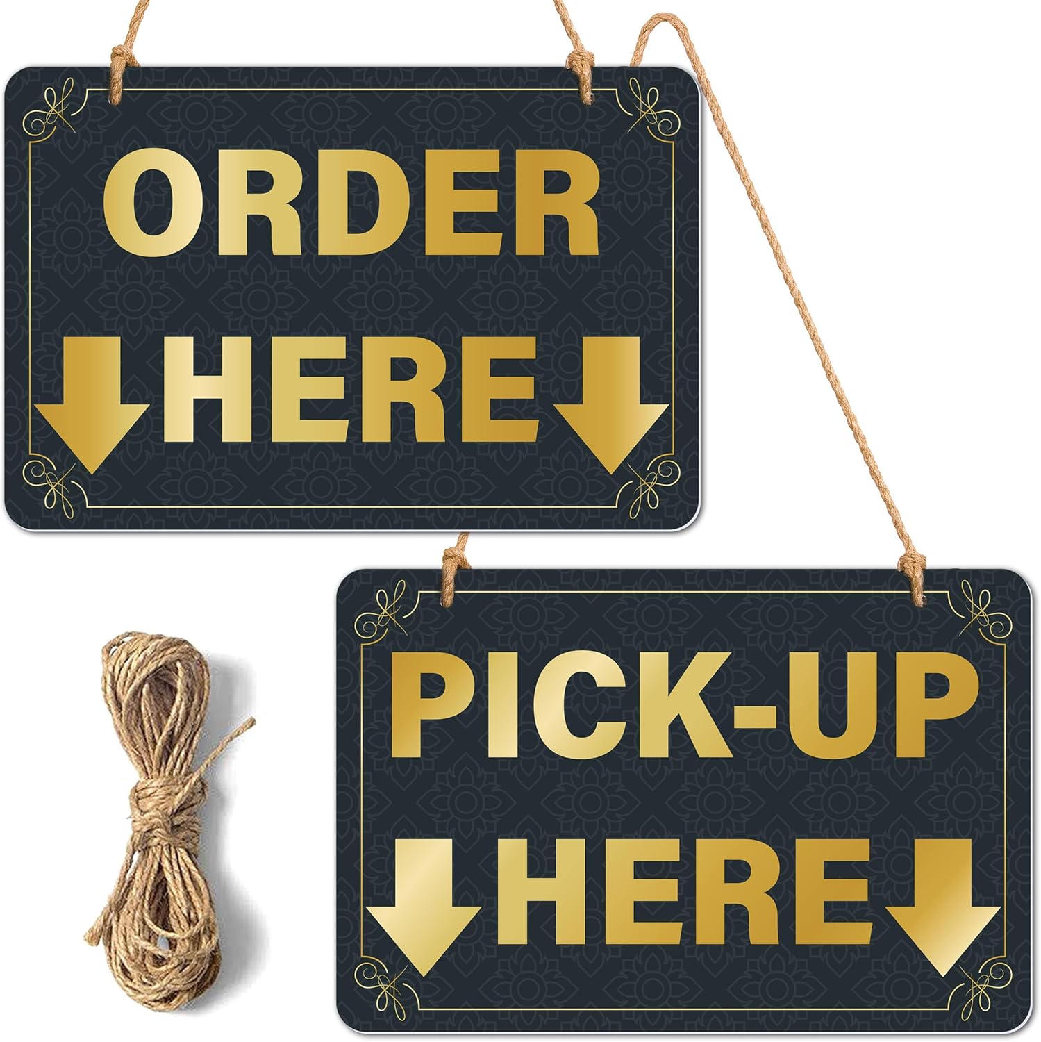 Amazon.com : Lesnala 4Pcs Double-Sided order here sign Order here pick ...