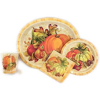 Amazon.com: Thanksgiving Fall Harvest Party Supplies 3 Set Bundle ...