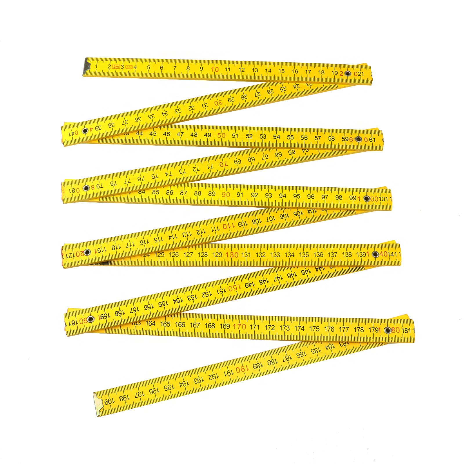 Regla Plegable Amarilla Blanca Vctitil Regla Plegable De Plástico,