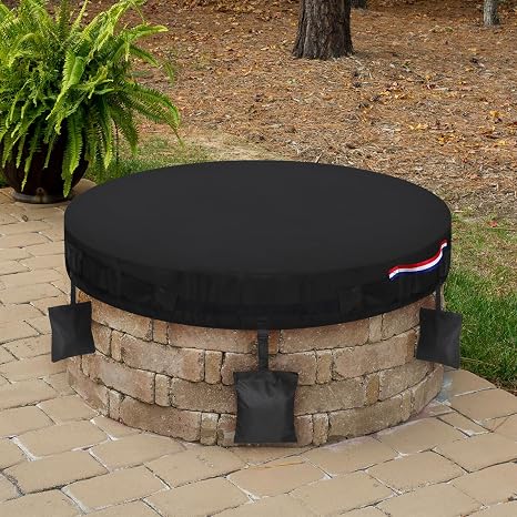 Amazon.com : Dosminer Fire Pit Cover Round for In Ground Firepit ...