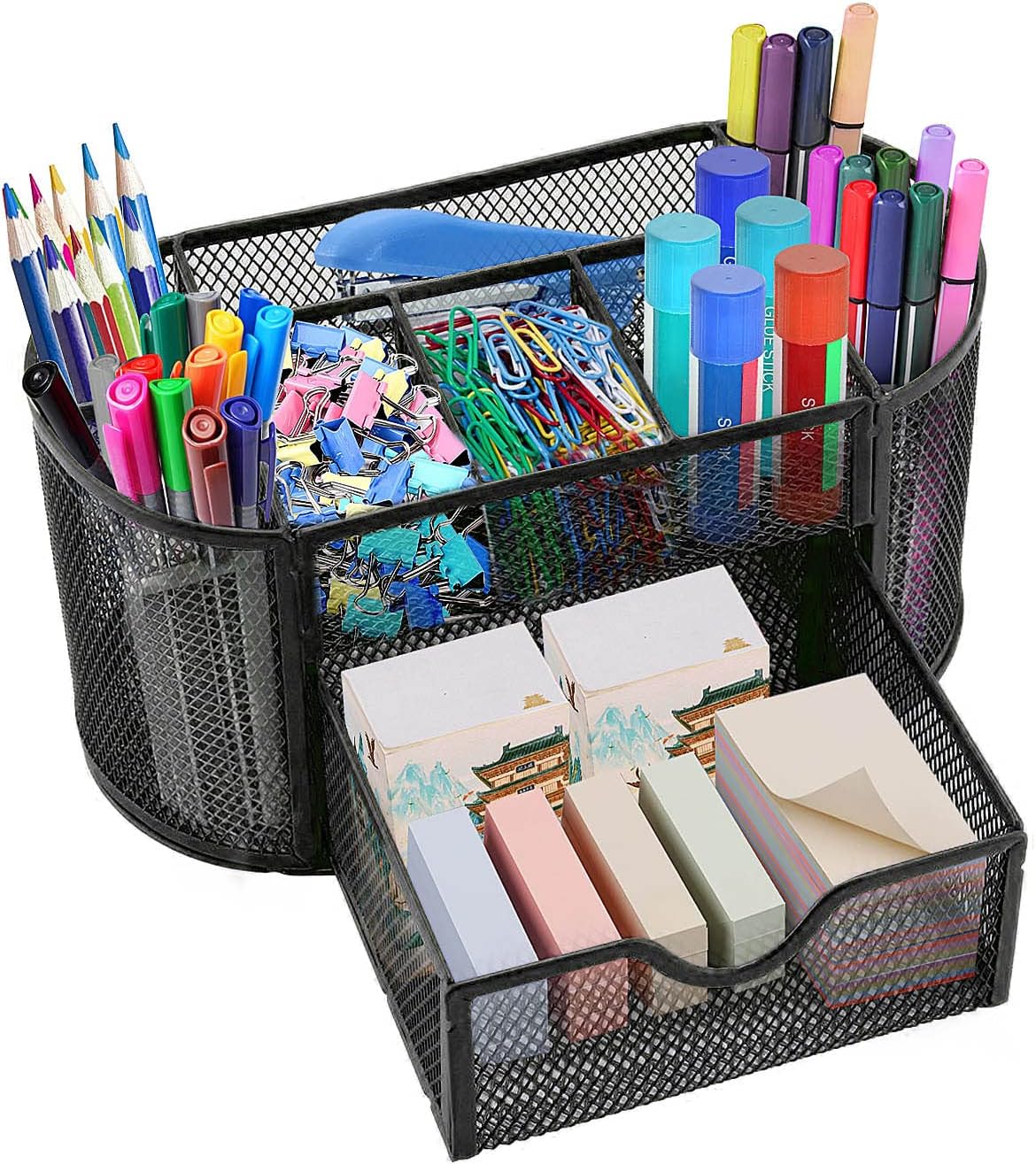 Youyijia Mesh Desk Organiser Multifunctional Metal Mesh Desk Tidy 8 ...