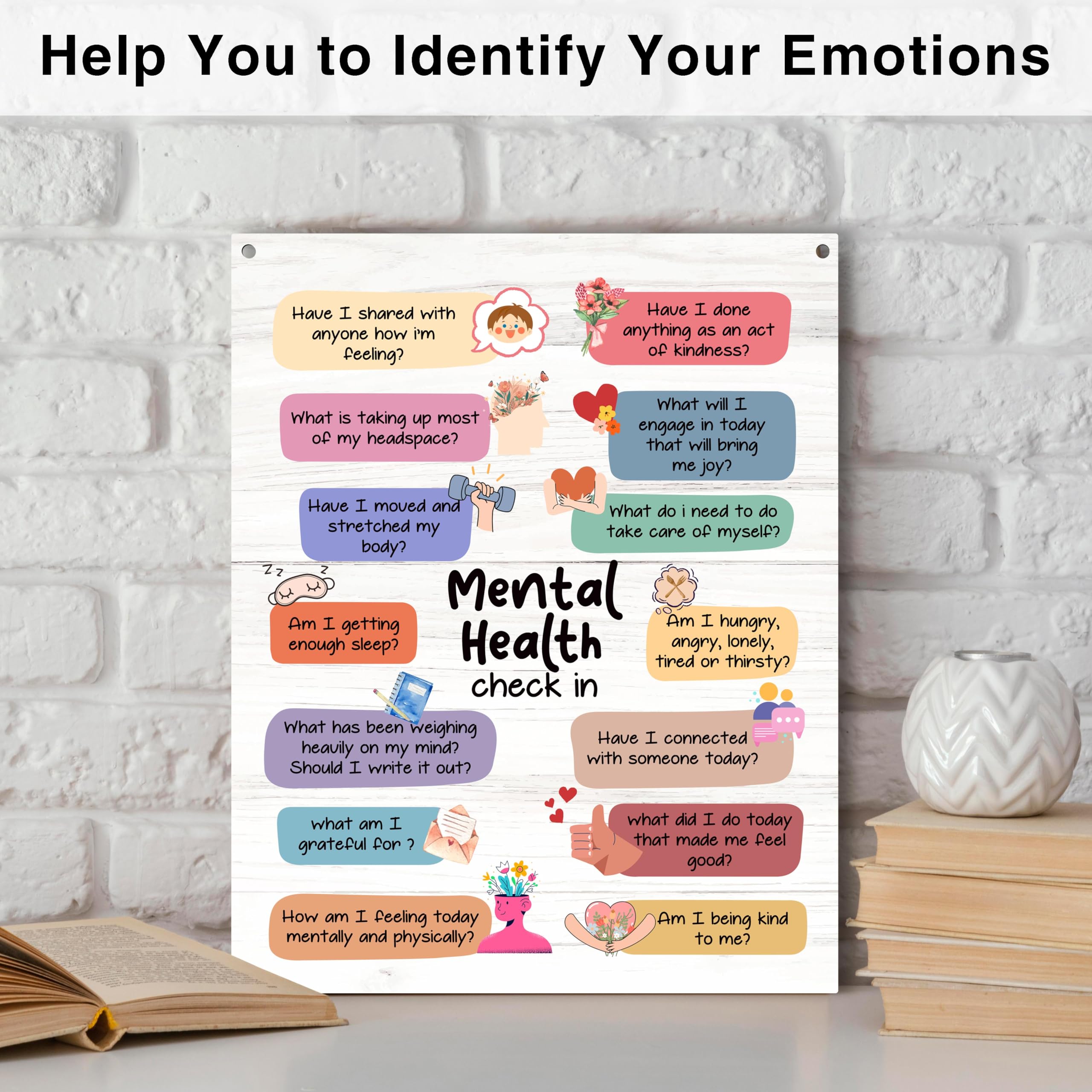 Snapklik.com : Therapy Office Decor, Mental Health Check In Wood Wall ...