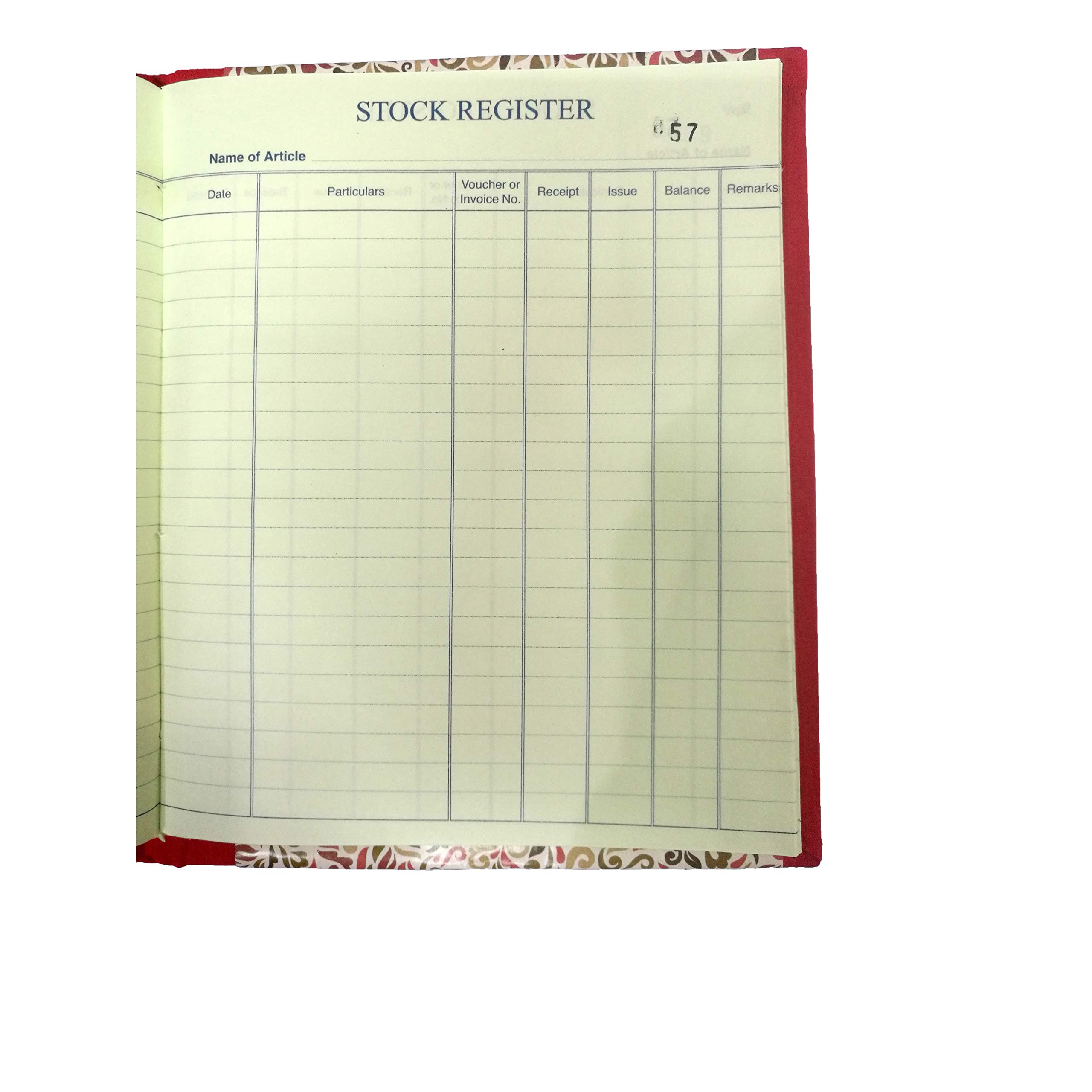 LRS Stock Register - Small Size - Copy Size - Hard Bound - 20 x 16 cm ...