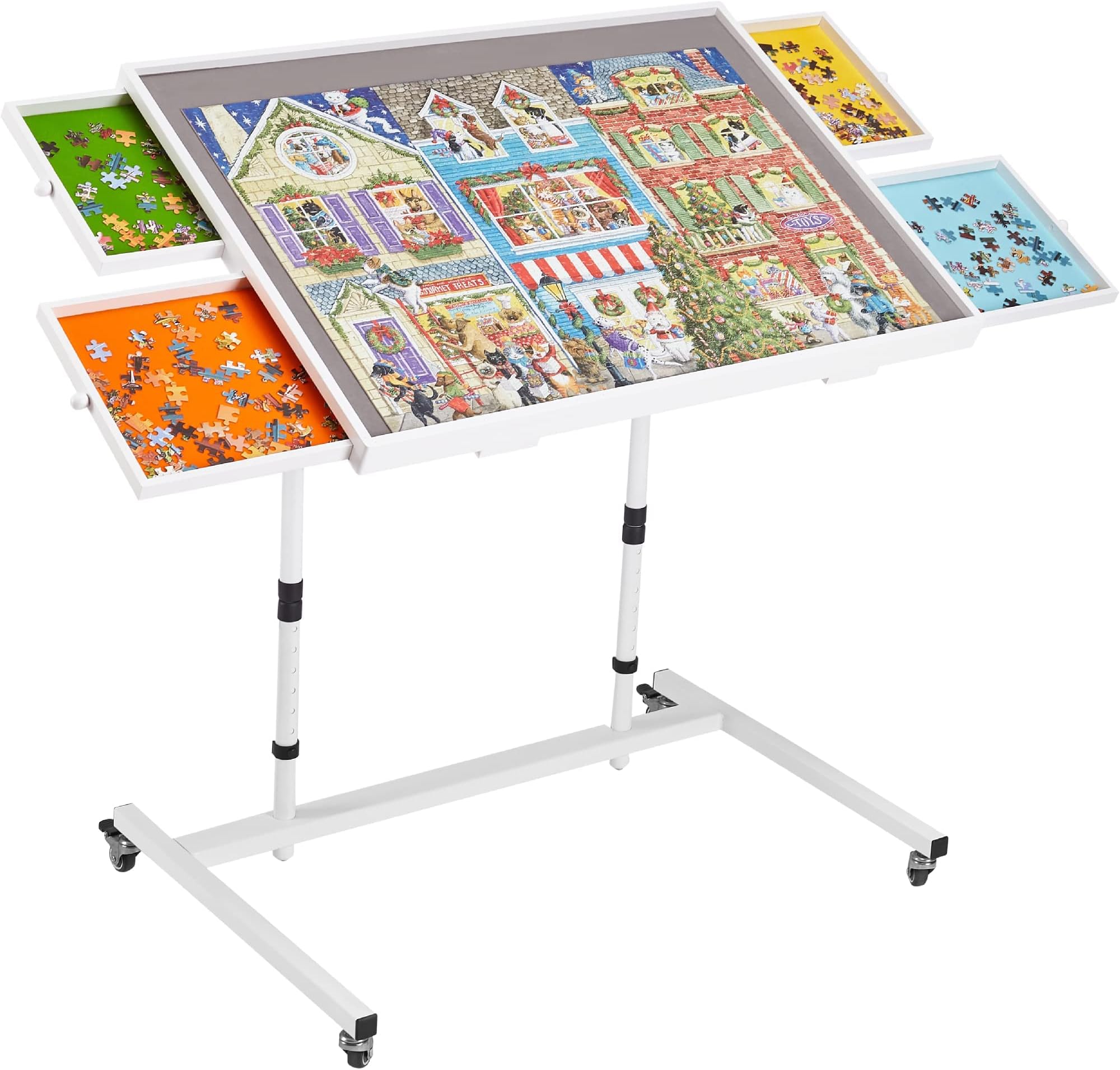 Amazon.com: Generic Jigsaw Puzzle Table 1500pcs,Adjustable Five Up ...