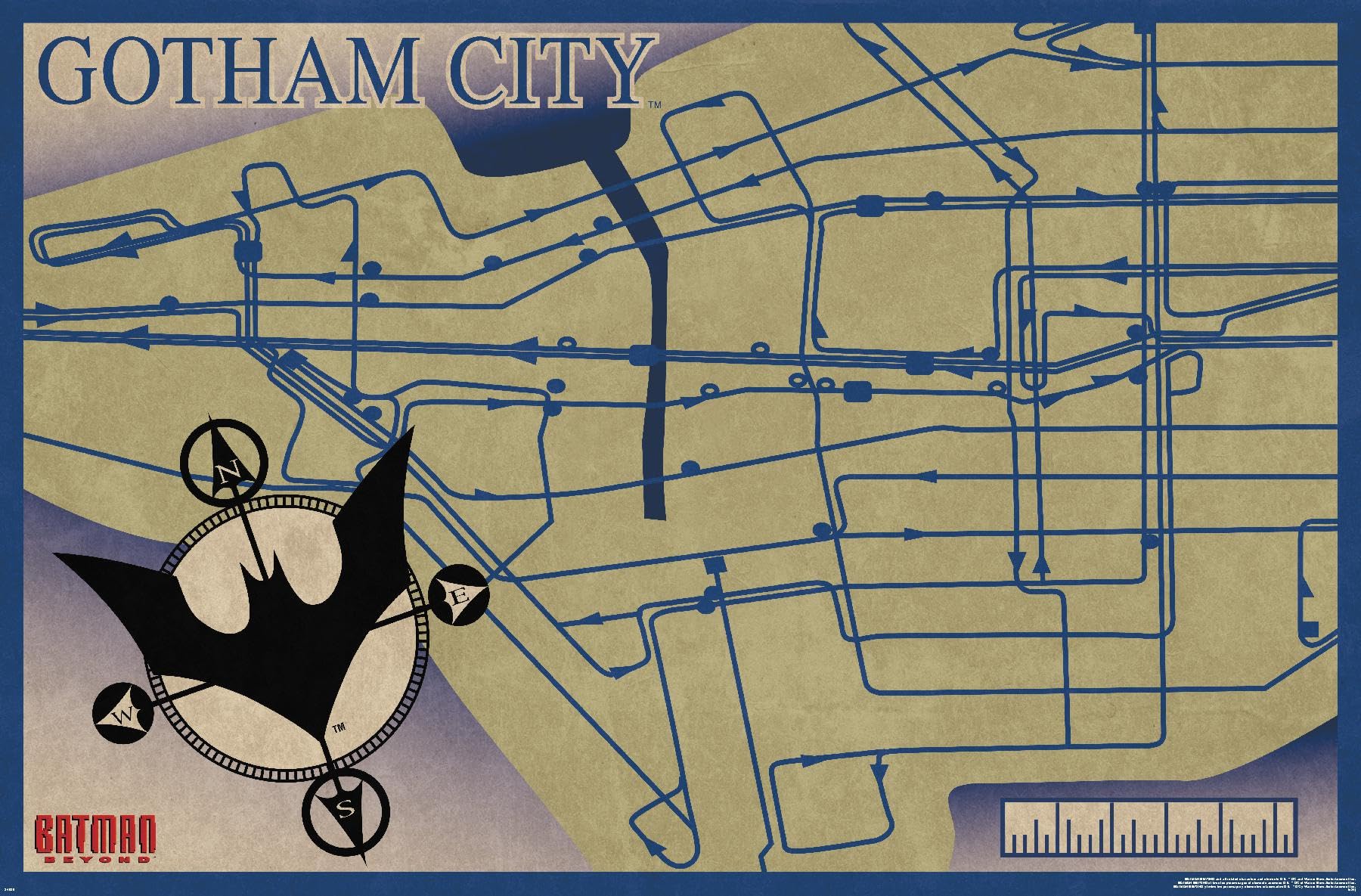 Amazon.com: Trends International DC Comics TV Batman Beyond - Map Wall ...