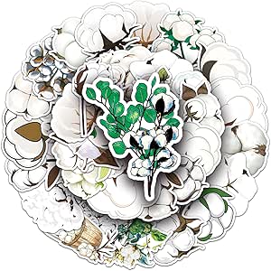 Amazon.com: 50 Packs Cotton Stickers Water Bottles Laptop Phone ...