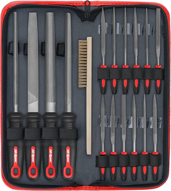 Hi-Spec 17 Piece Metal Hand & Needle File Tool Kit Set. Large & Small ...