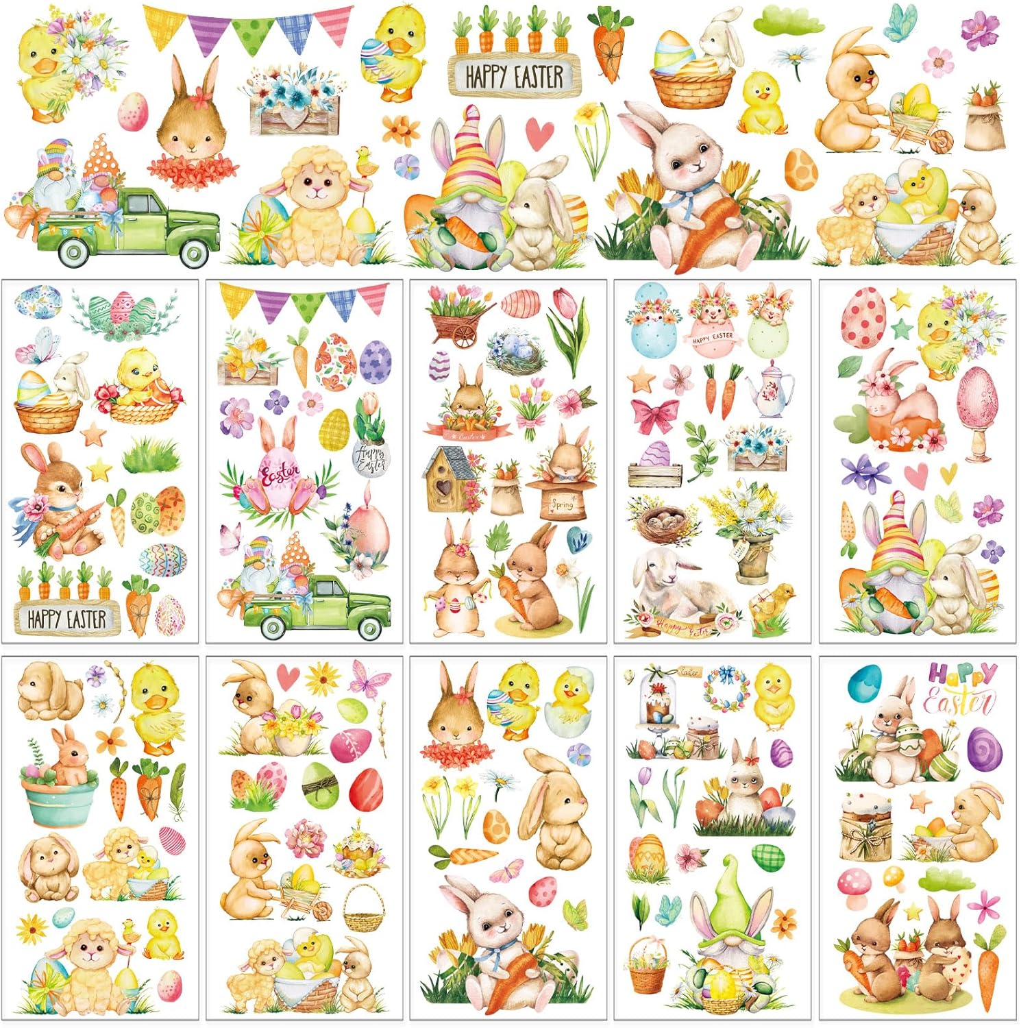 Amazon.com: JarThenaAMCS 10 Sheet Easter Rub on Transfer for Crafts ...