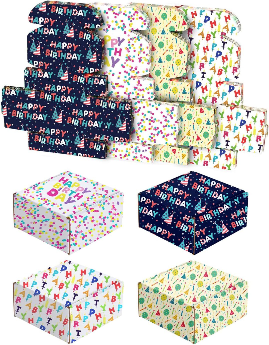 4x4x2 Birthday Gift Shipping Boxes 20 Pack, Small Shipping Boxes for ...