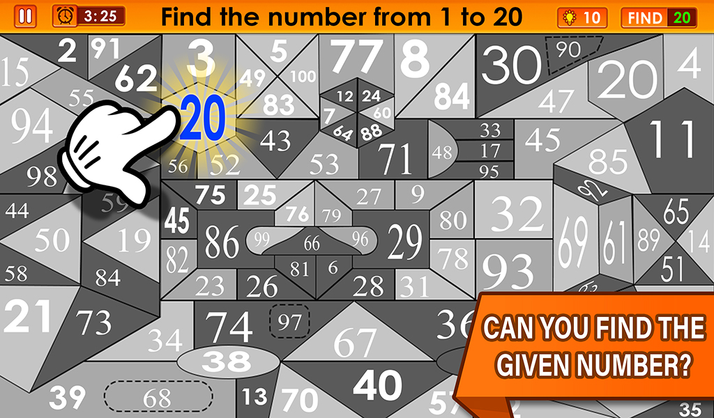 Find The Number 1 to 100:Amazon.com:Appstore for Android