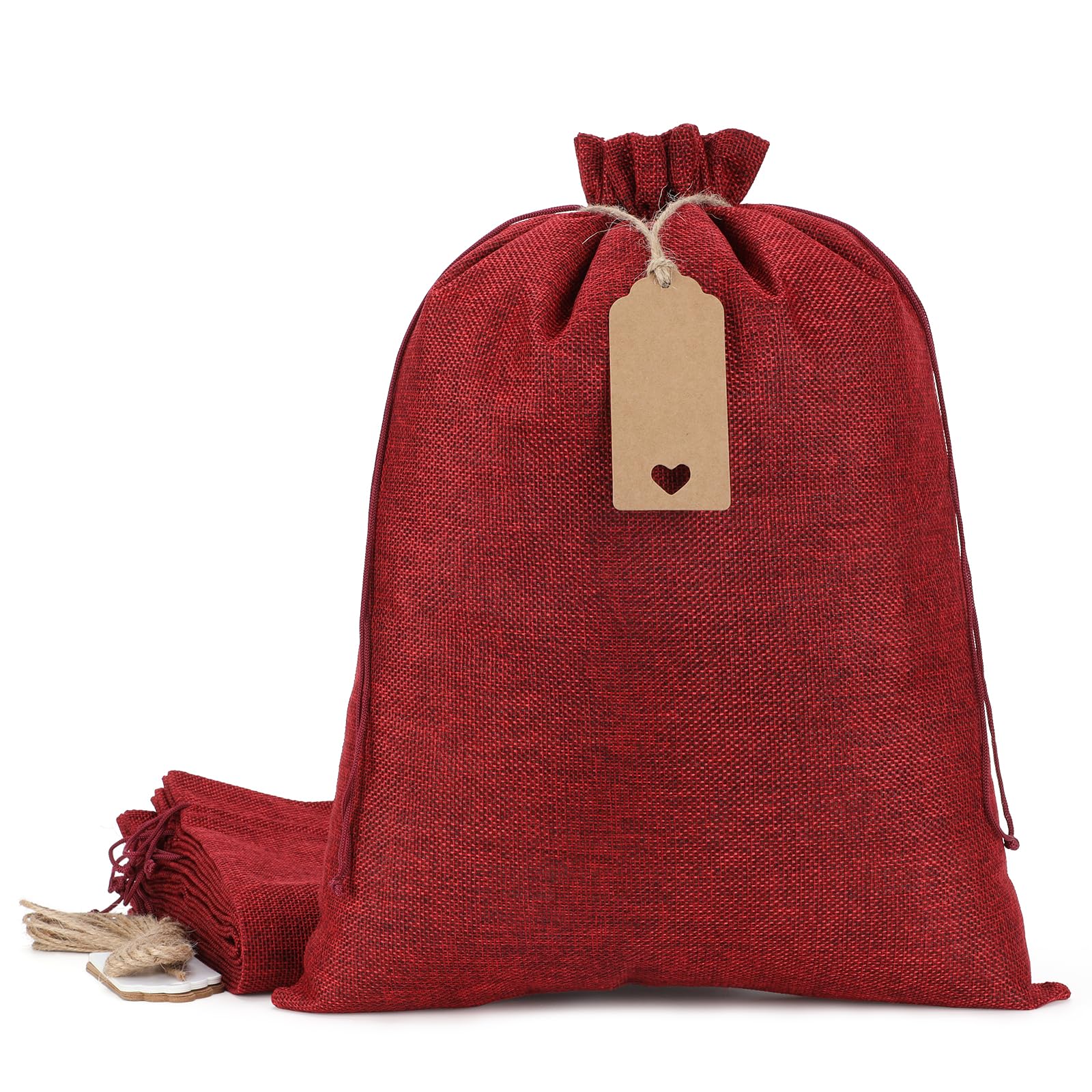 Amazon.com: Tapleap Burlap Bags with Drawstring, 12 x 16 inches (Lot of ...