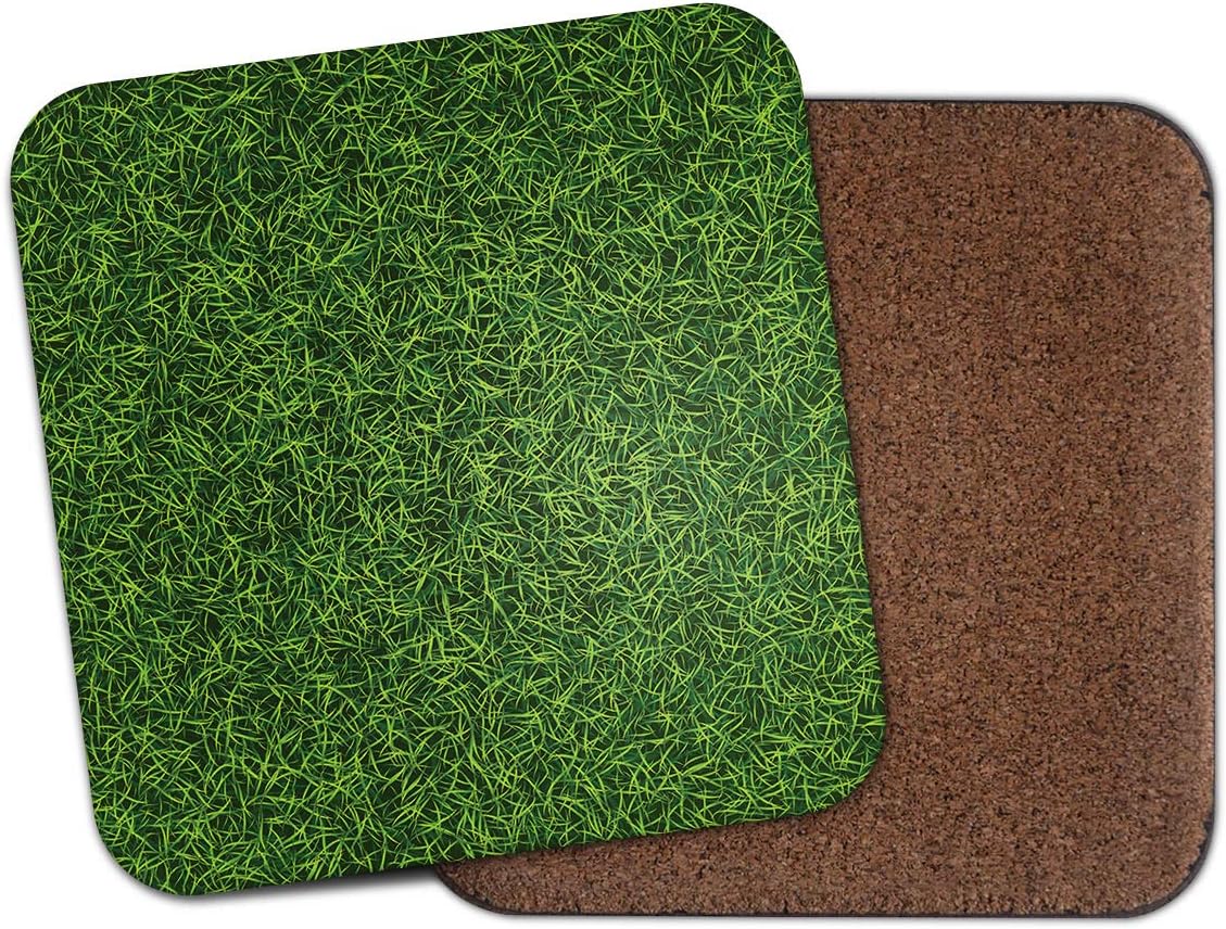 1 x Green Grass Coaster - Turf Football Rugby Cricket Sports Gardener ...