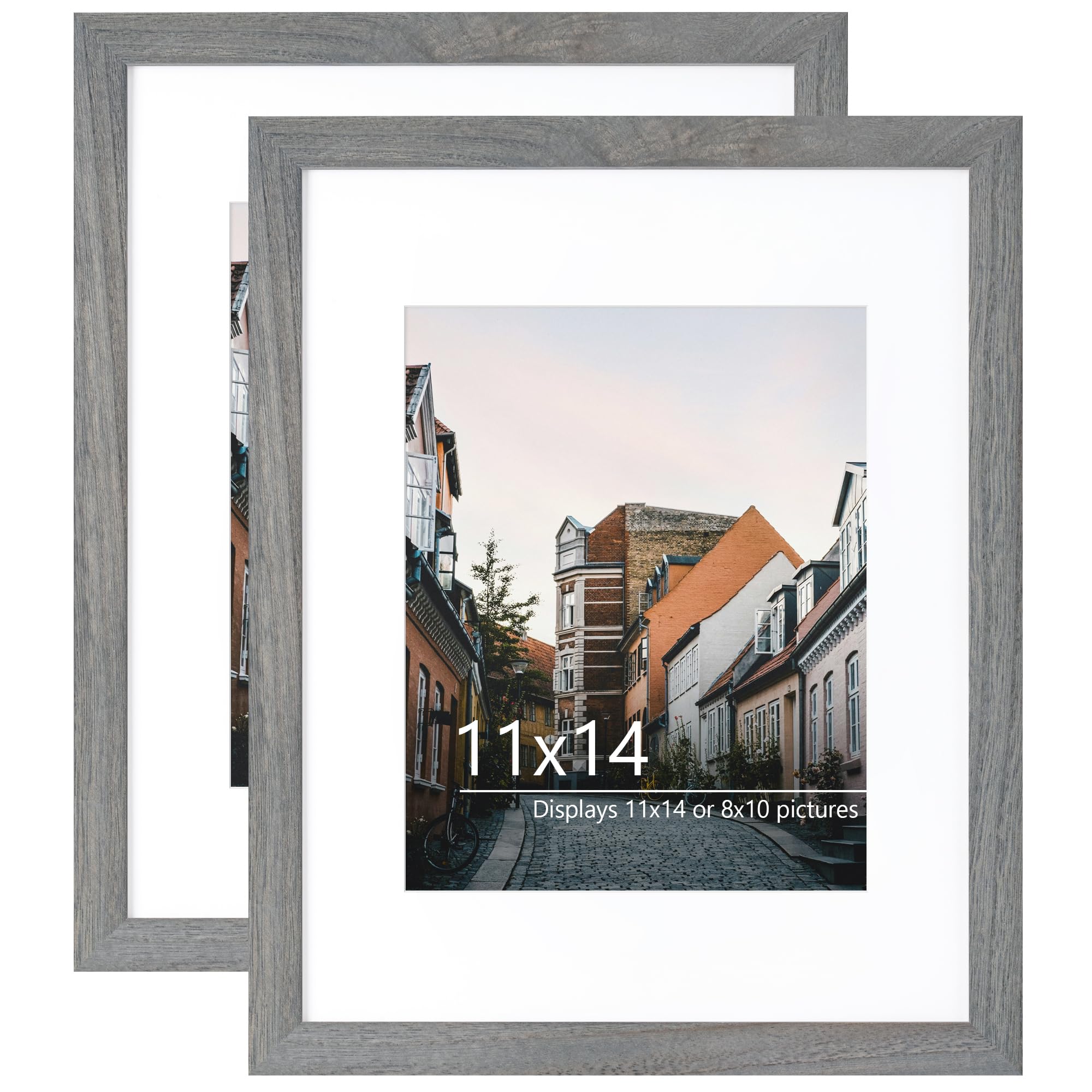 Amazon.com - Fun Memories 11x14 Picture Frames 2 Pack Wood Square ...