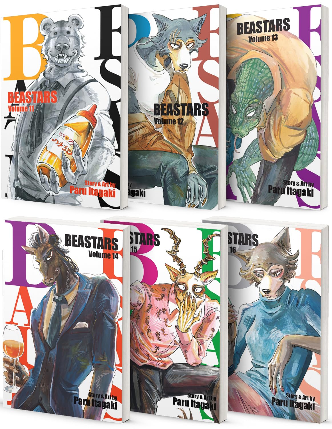 Beastars Manga 6 Books Set Vol 11-16 by Paru Itagaki: Paru Itagaki ...