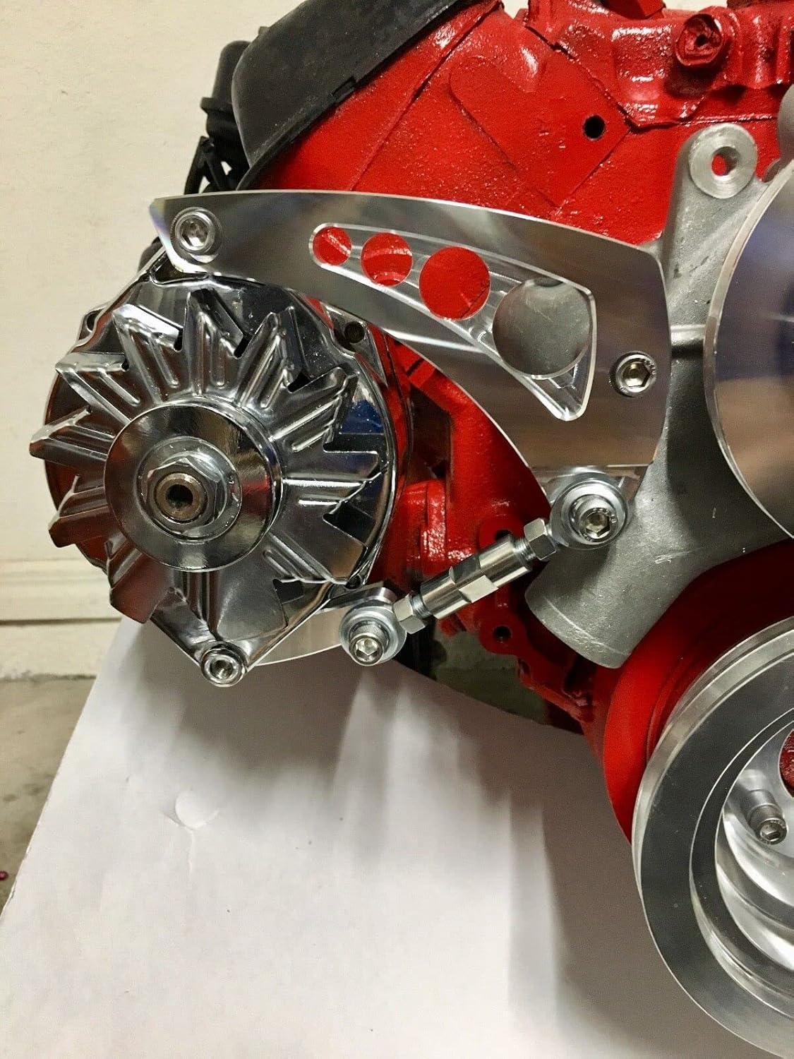 Amazon.com: Big Block Chevy Alternator Bracket New Mid Mount Circle BBC ...