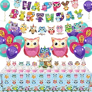 Amazon.com: Owl Birthday Party Decorations, Owl Woodland Party Supplies ...