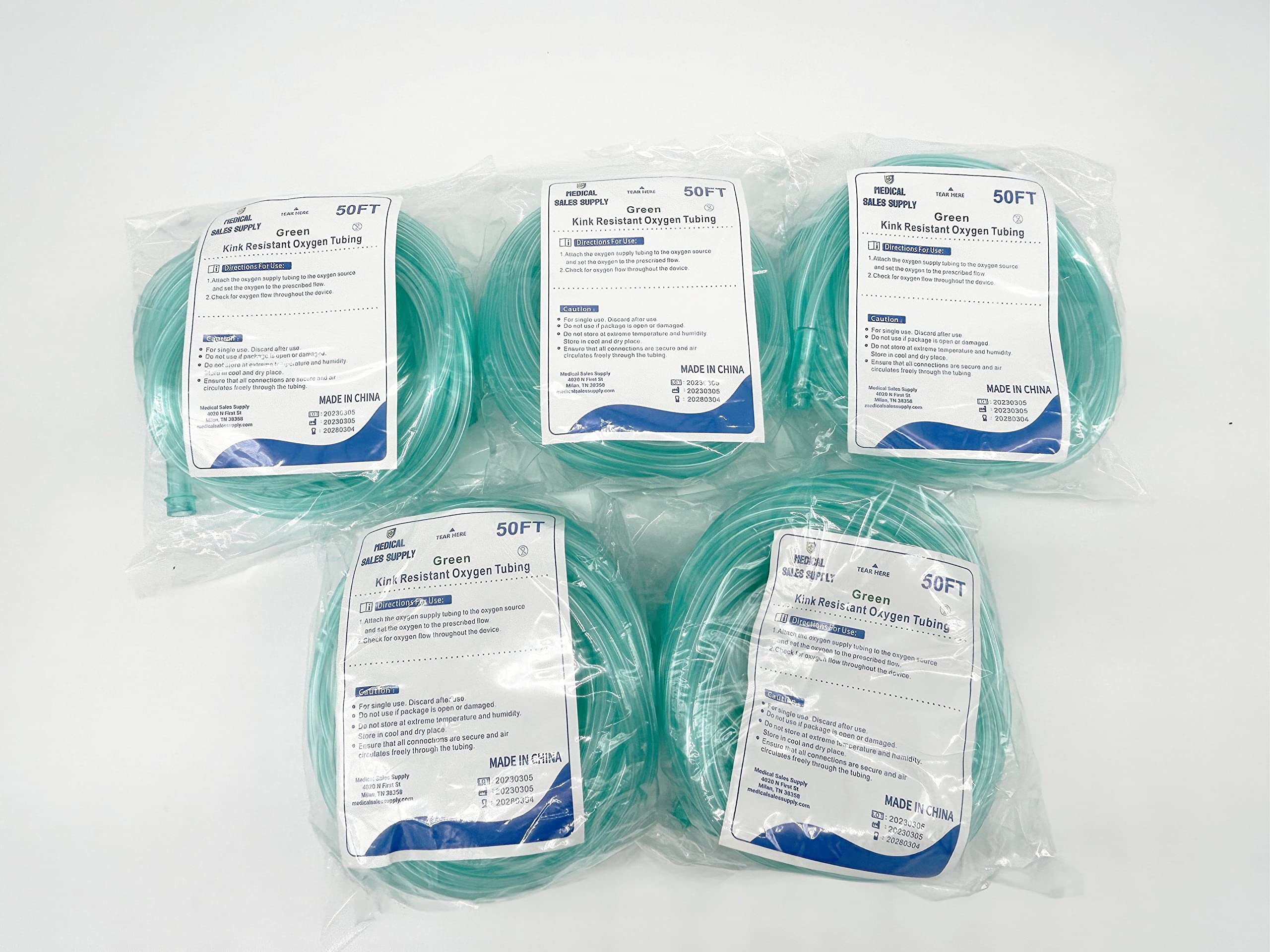 Amazon.com: Medical Sales Supply Crush-Resistant Oxygen Tubing, 50ft ...