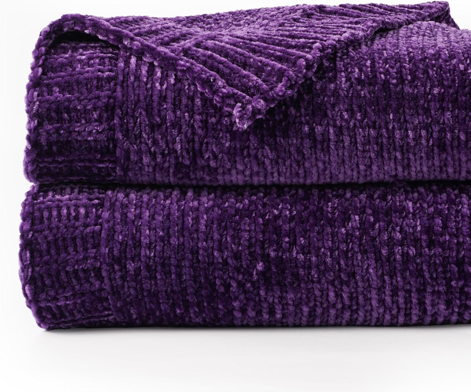 Amazon.com: BATTILO HOME Chenille Knitted Throw Blanket for Couch ...