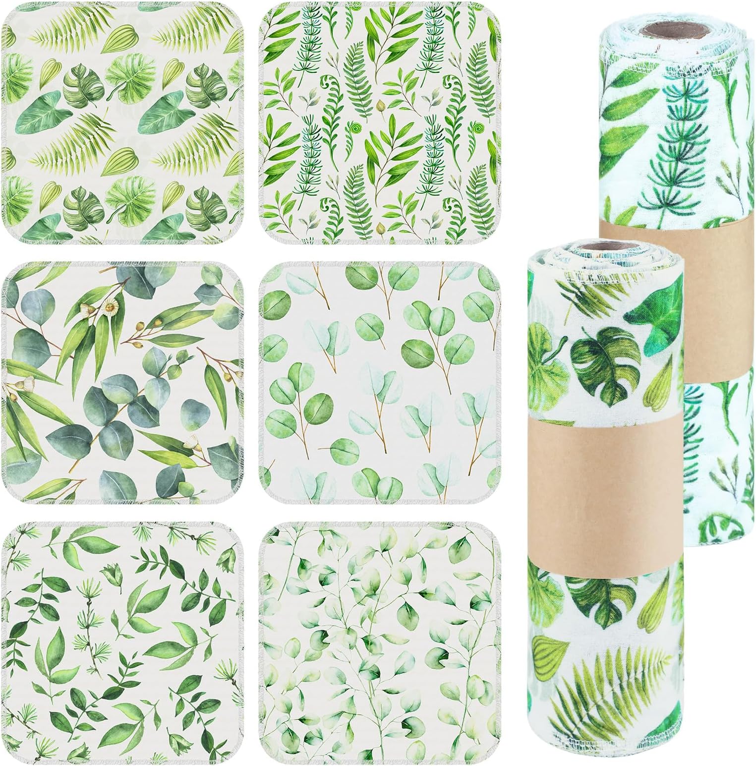Amazon.com: Paperless Towels Roll Washable Cotton Cloth, Reusable Paper ...
