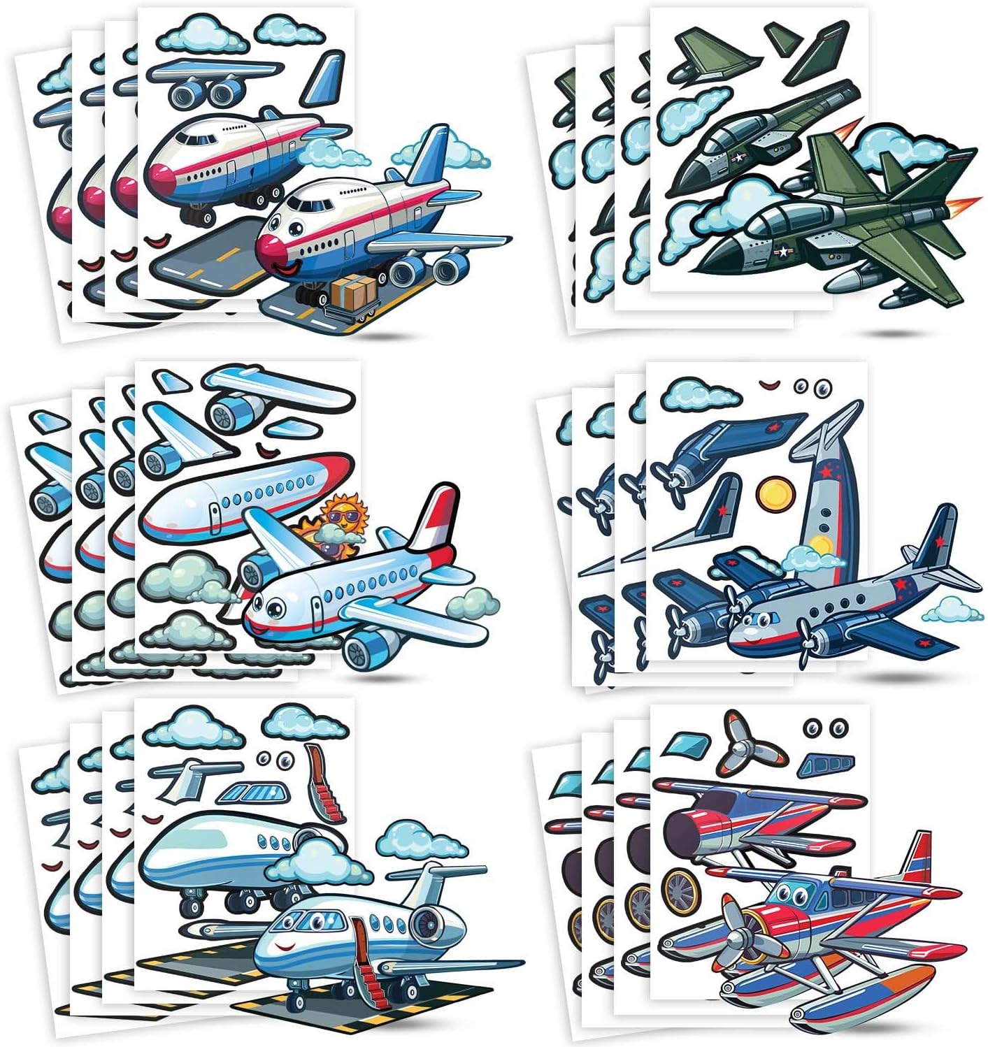 Amazon.com: Airplane Stickers for Kids, Positive Stickers for Kids ...