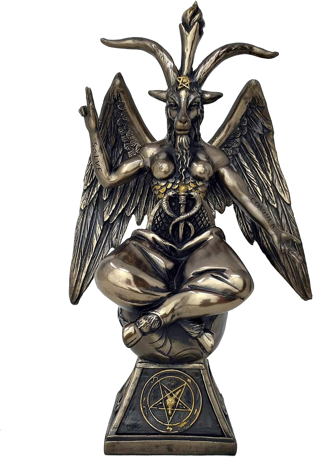 BAPHOMET STATUE IDOL OCCULT WORSHIP SATANISM SABBATIC GOAT SCULPTURE ...