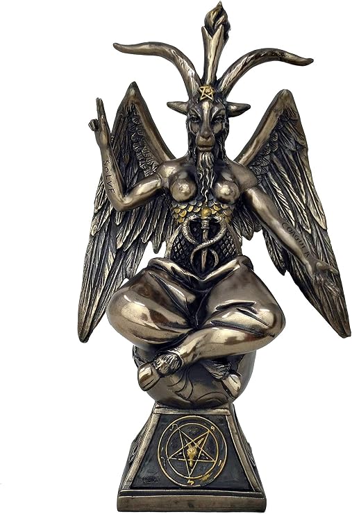 BAPHOMET STATUE IDOL OCCULT WORSHIP SATANISM SABBATIC GOAT SCULPTURE ...