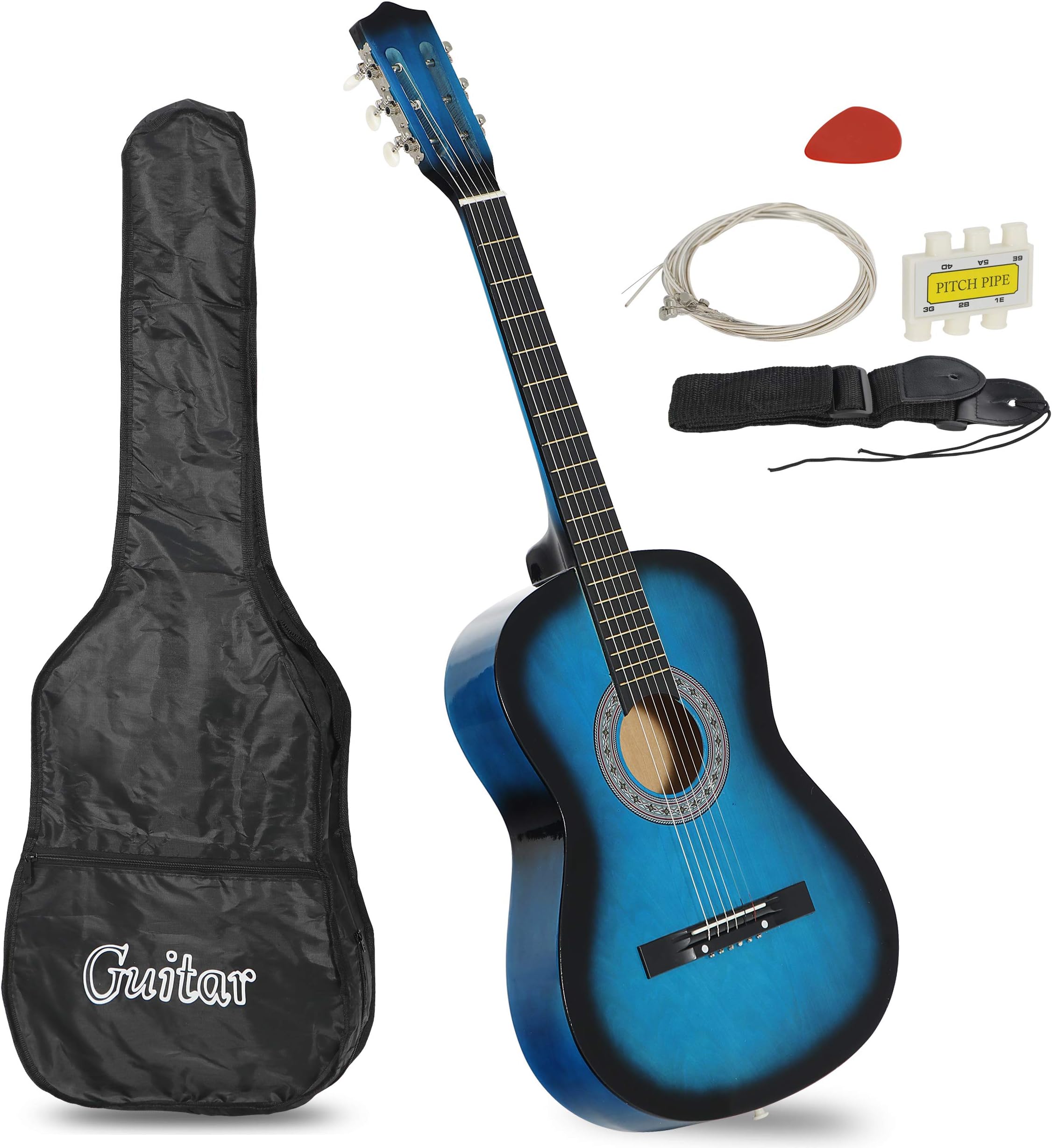 Amazon.com: Smartxchoices 6 String 38" Acoustic Guitar w/Gig Bag Strap ...
