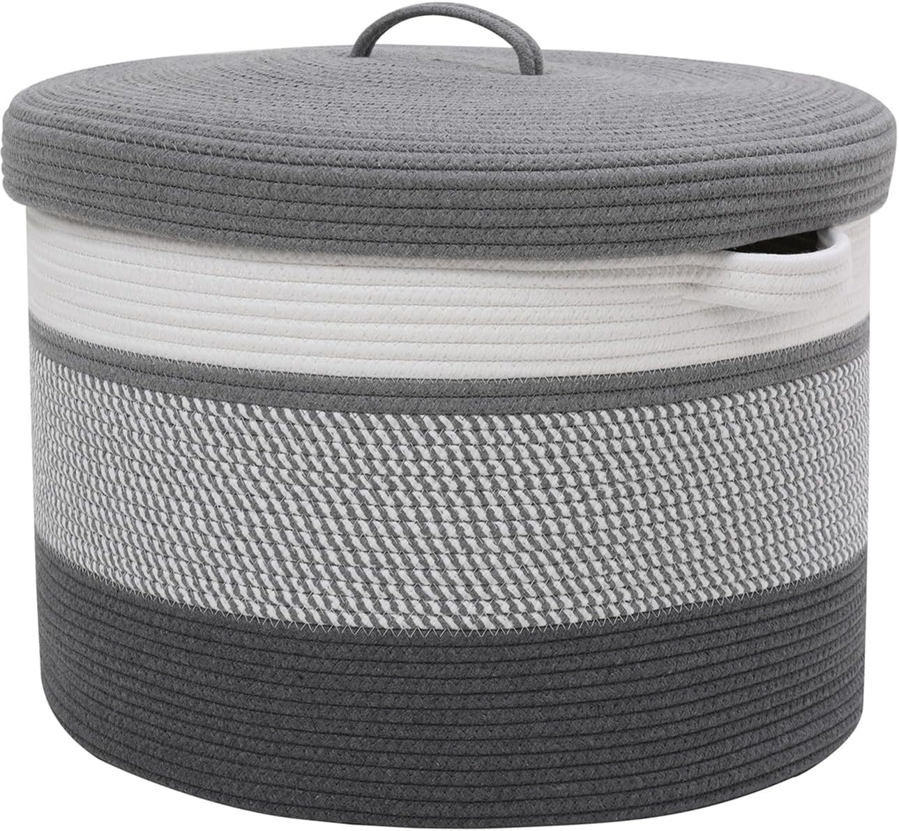 Amazon.com: 20" x 20" x 15" Extra Large Storage Basket with Lid, Cotton ...