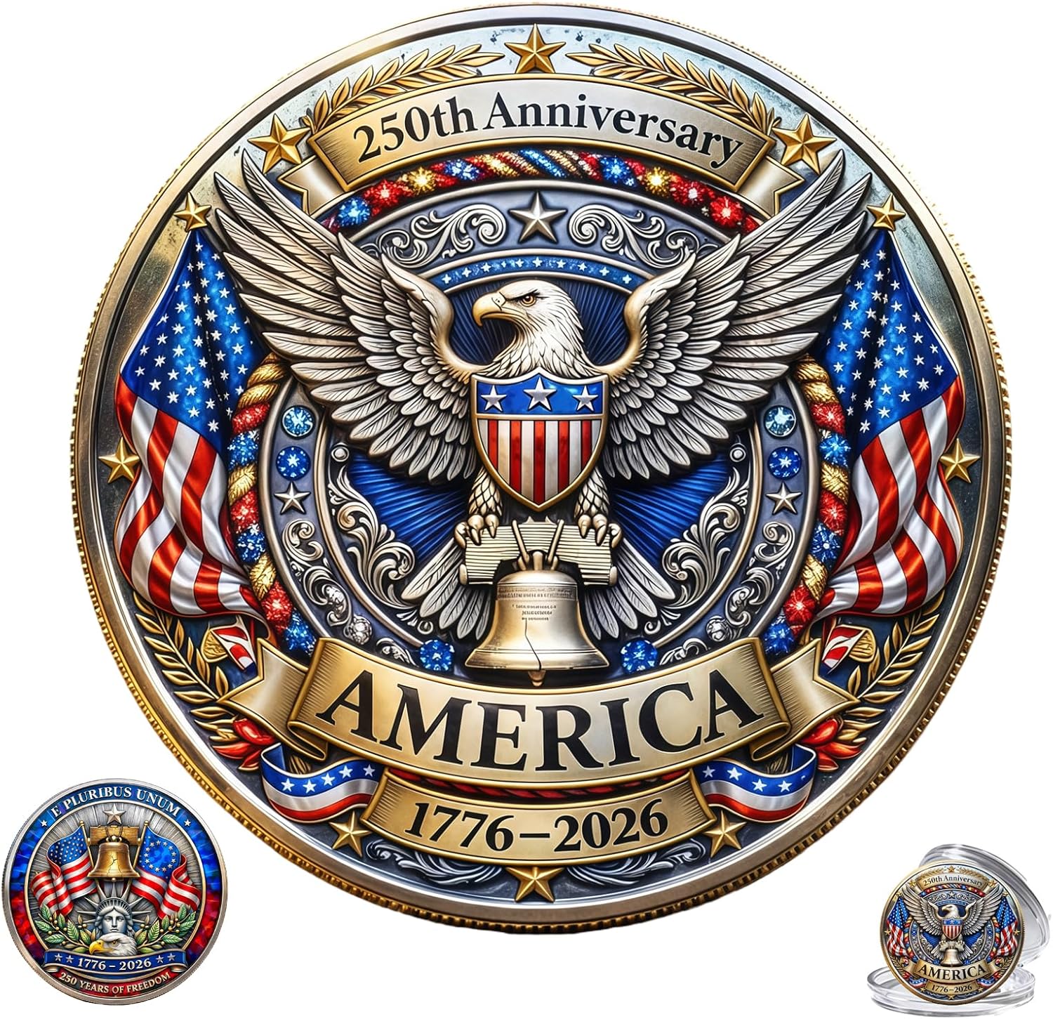 Amazon.com: U.S. 250th Anniversary Commemorative Coin – America 250th ...