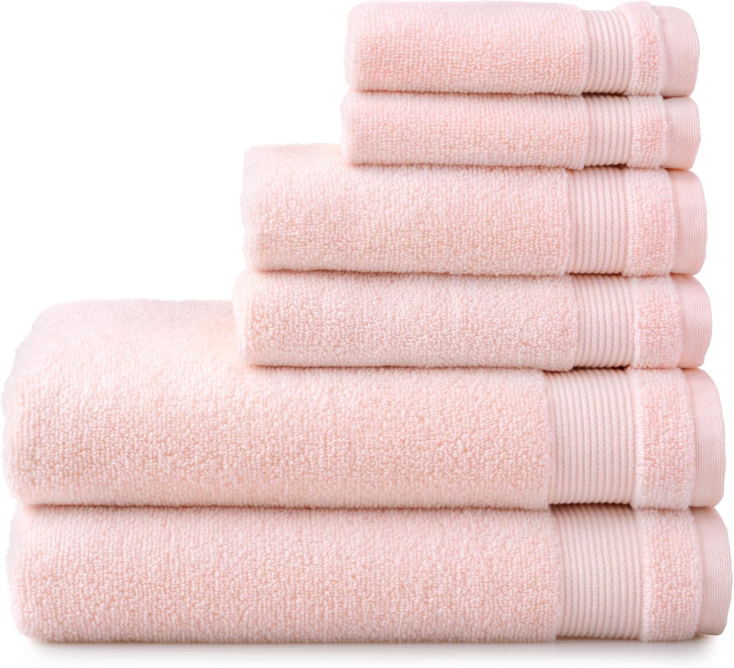 Amazon.com: MARTHA STEWART 100% Cotton Bath Towels Set Of 6 Piece, 2 ...