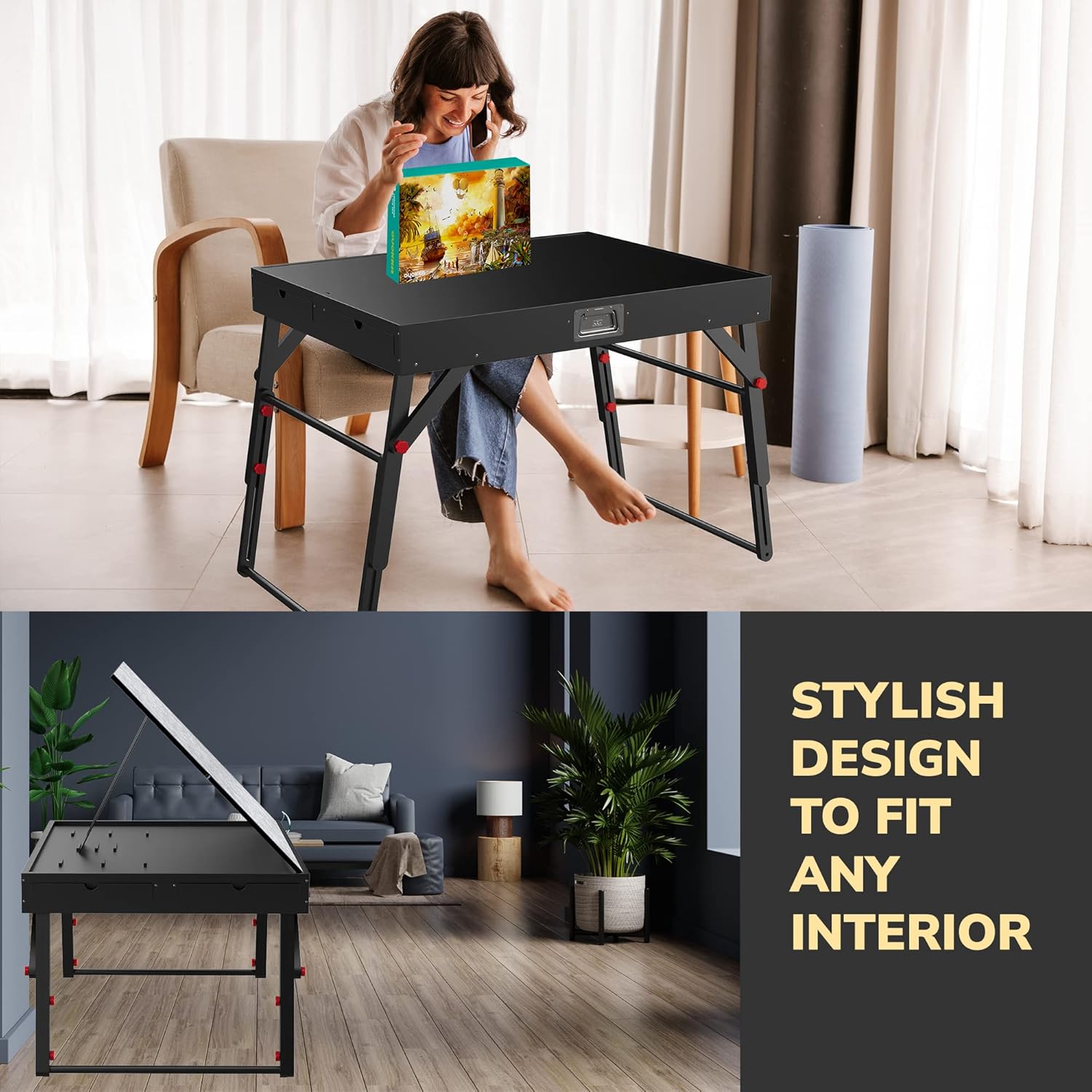 Buy Jigsaw Puzzle Table for Adults by QUOKKA - | Foldable | Portable ...