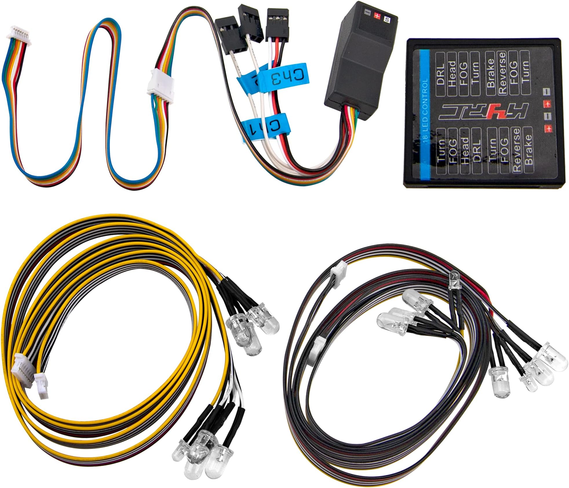 Amazon.com: HIRCQOO RC LED Light Kit - Turn, Fog, Reverse, Brake Lights ...