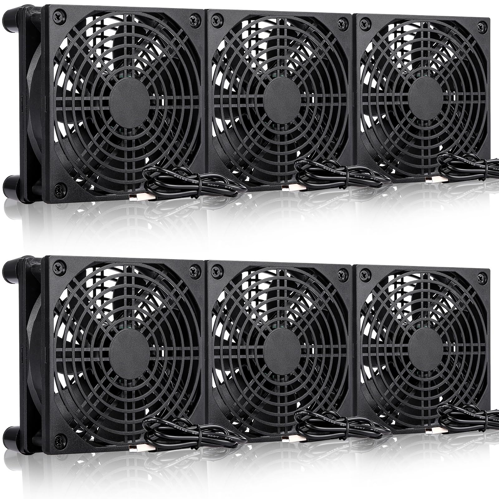 Amazon.com: Rossesay 6 Pack Cooling Case Fan 5V USB Computer Fan for ...