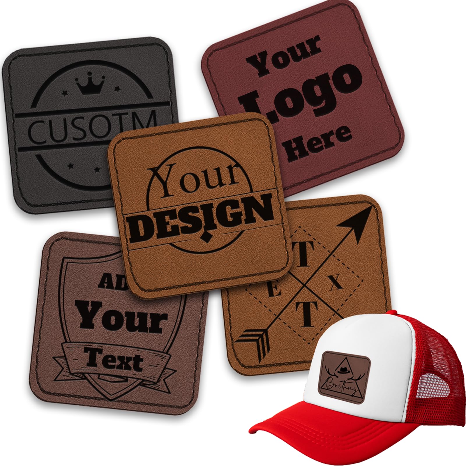 Amazon.com: JCYIF Custom Patches Personalized Leather Patches for Hats ...