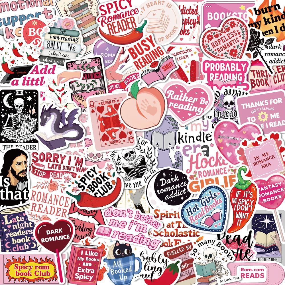 Amazon.com: 100 PCS Spicy Bookish Sticker Book Stickers for Kindle ...